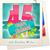 Fun And Friendly 45th Birthday Wishes By WishesQuotes