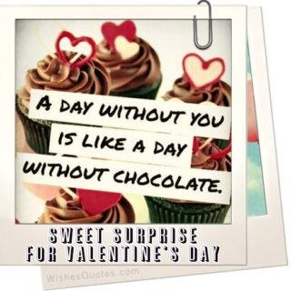 Sweet Surprise For Valentine's Day By WishesQuotes